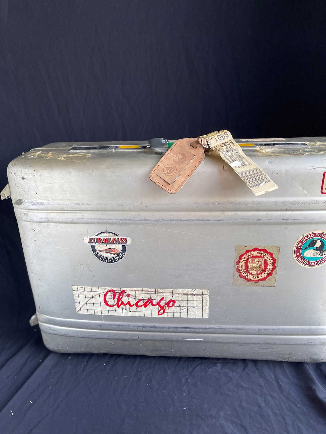 Vintage Zero Halliburton Aluminum Suitcase Travel Stickers - as Found ...