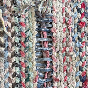 Vintage Twined Rag Rug Cotton Braided Rugs 20 X 50 Primitive as is ...
