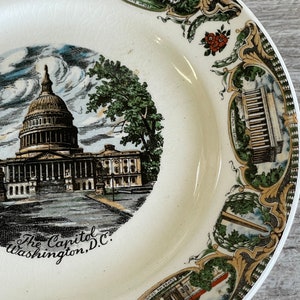Vintage Souvenir Plate - Washington DC - Small Size 7 Inches - Etsy