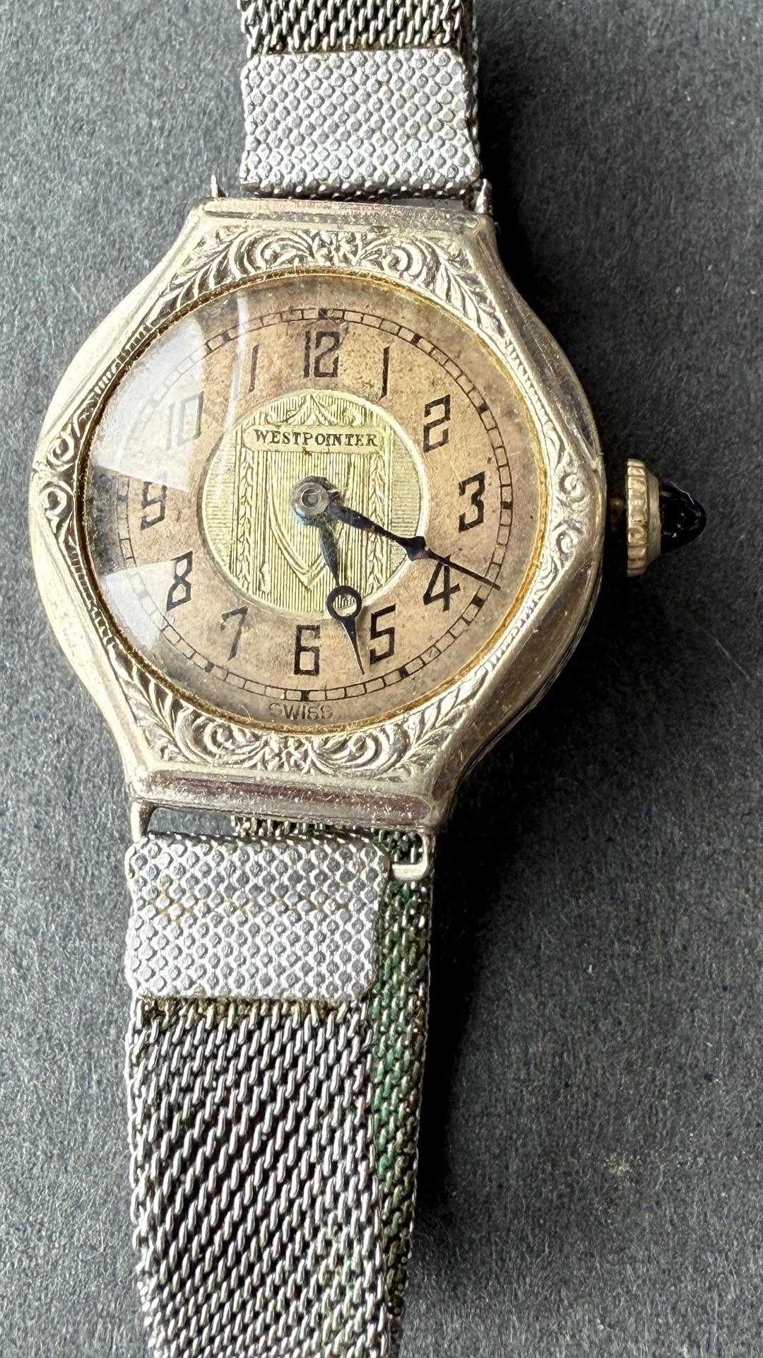Vintage West Pointer Swiss Watch Womens Art Deco Sapphire Crown - Etsy