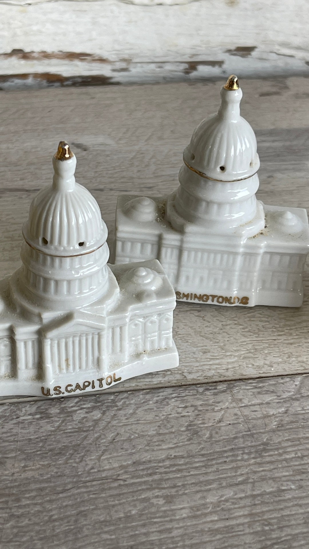 Vintage Salt and Pepper Shakers - Washington DC Capitol Porcelain Japan ...