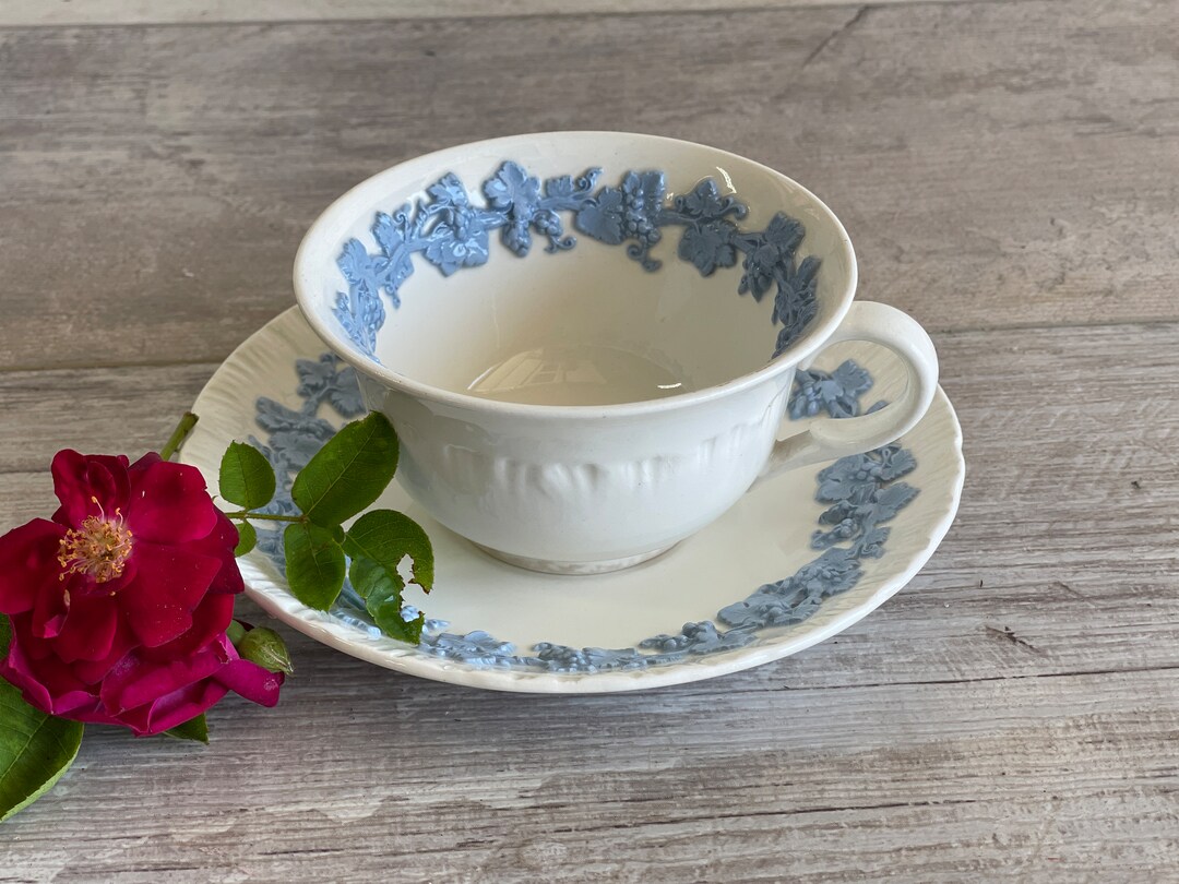 Vintage Wedgewood Queensware Teacup Cup and Saucer Eturia and - Etsy