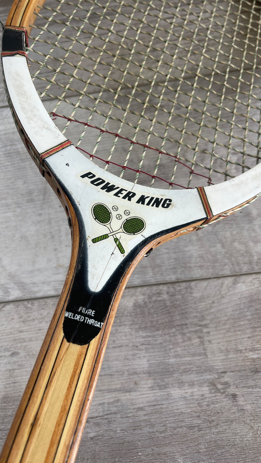 Vintage Power King Wood Tennis Racket Racquet With Press - Made in ...