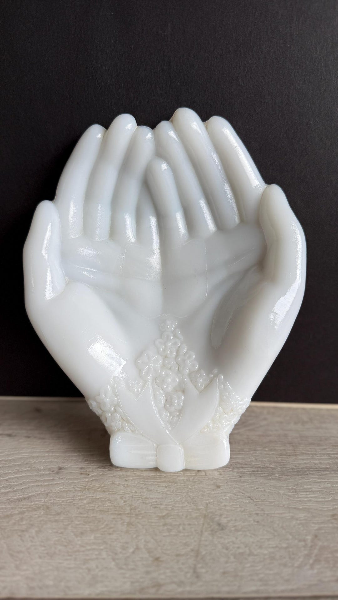 Vintage Glass Hand Dish - Milk Glass Avon Soap Dish, Trinket Dish - Etsy