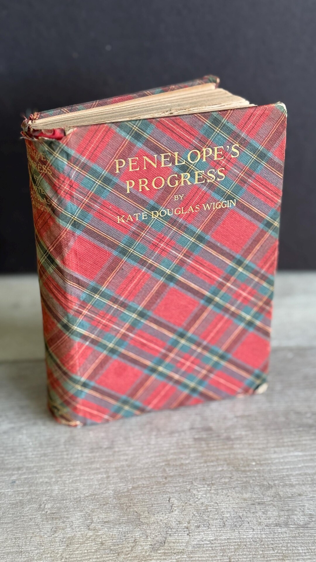 Antique Tartan Plaid Book - Penelope's Progress Kate Douglas Wiggin ...