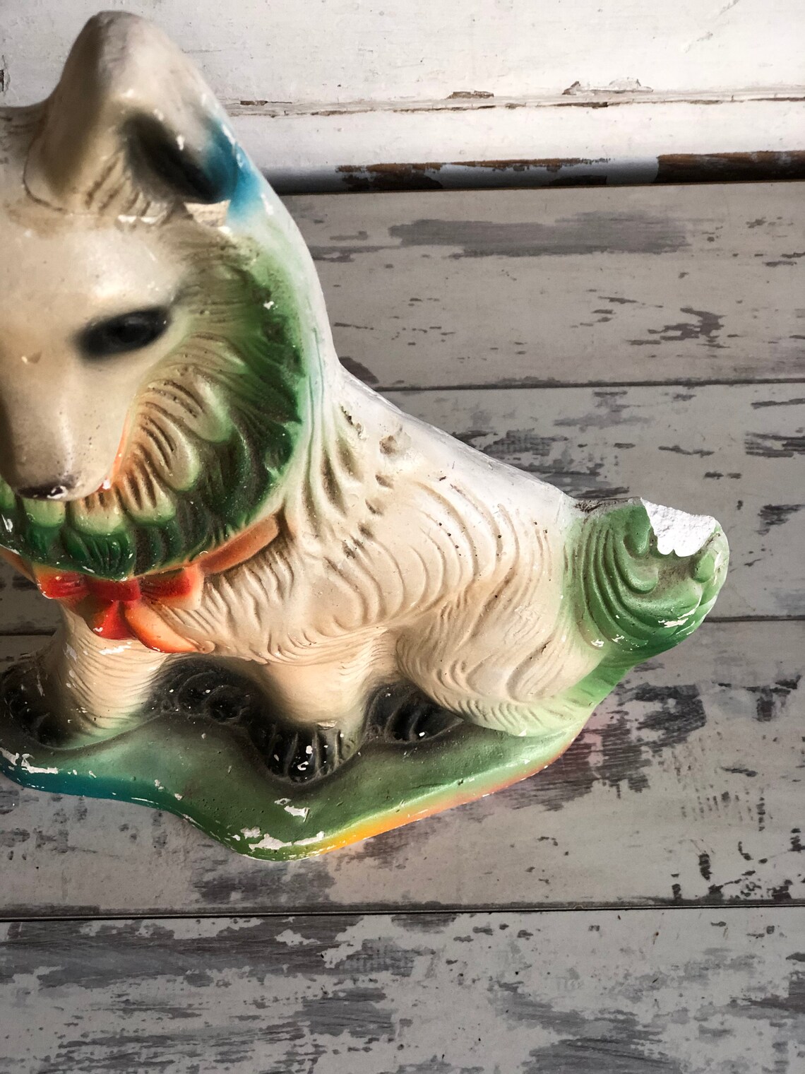 Vintage Chalkware Dog Carnival Prize Plaster Doorstop - Etsy