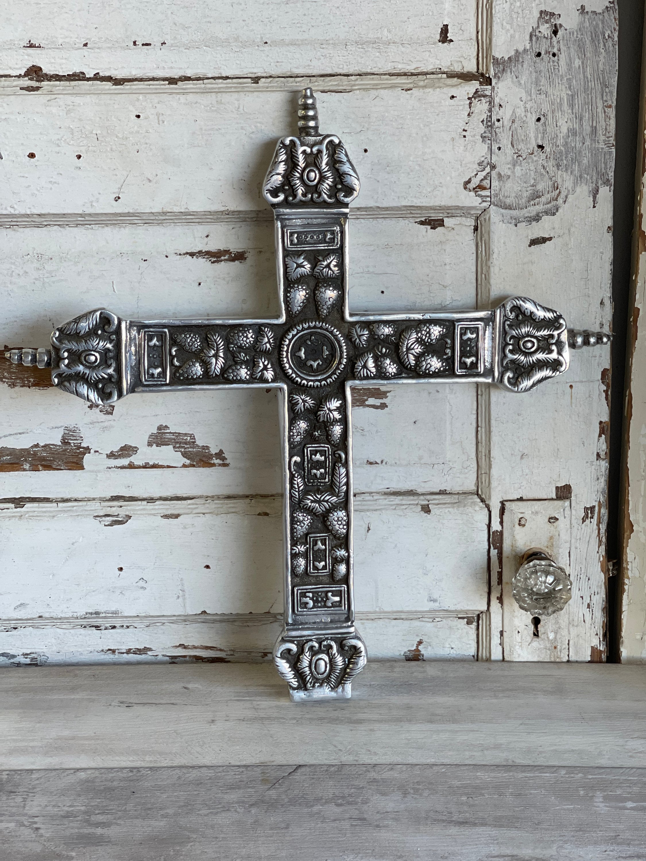 Large Silver Wall Cross