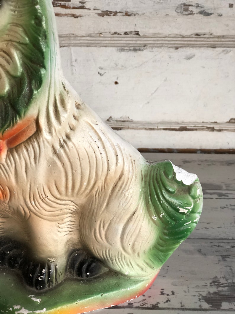 Vintage Chalkware Dog Carnival Prize Plaster Doorstop - Etsy