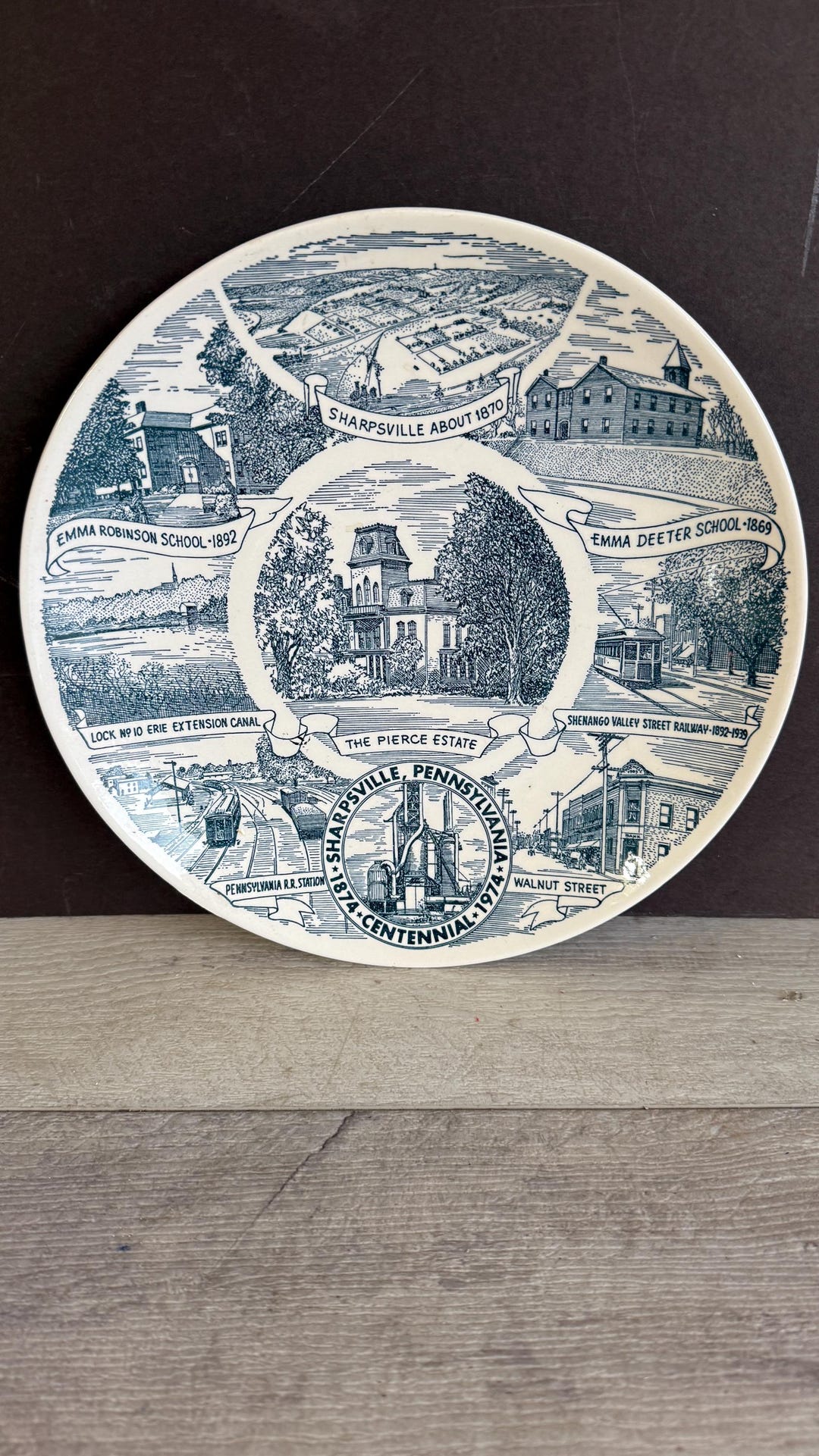 Vintage Souvenir Plate - Sharpsville, Pennsylvania - Kettlesprings ...