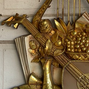 Vintage Syroco Wall Hanging - 1971 Mandolin Musical Hollywood Regency ...