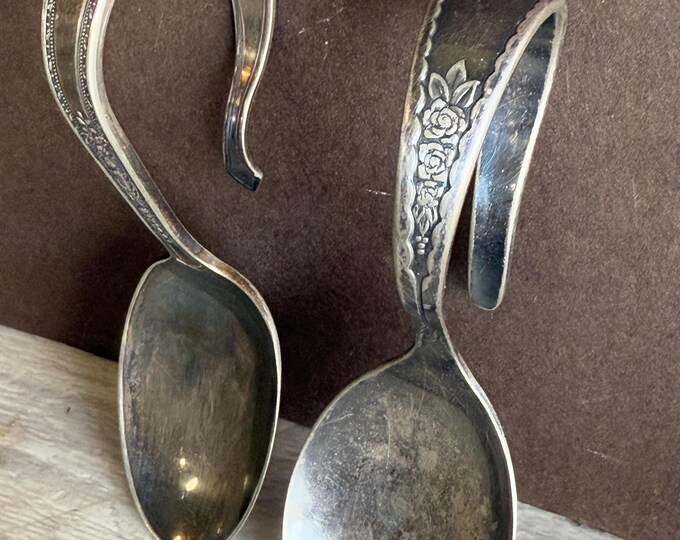 Vintage Curved Baby Spoons Silverplate Curved Child's Spoon - Etsy
