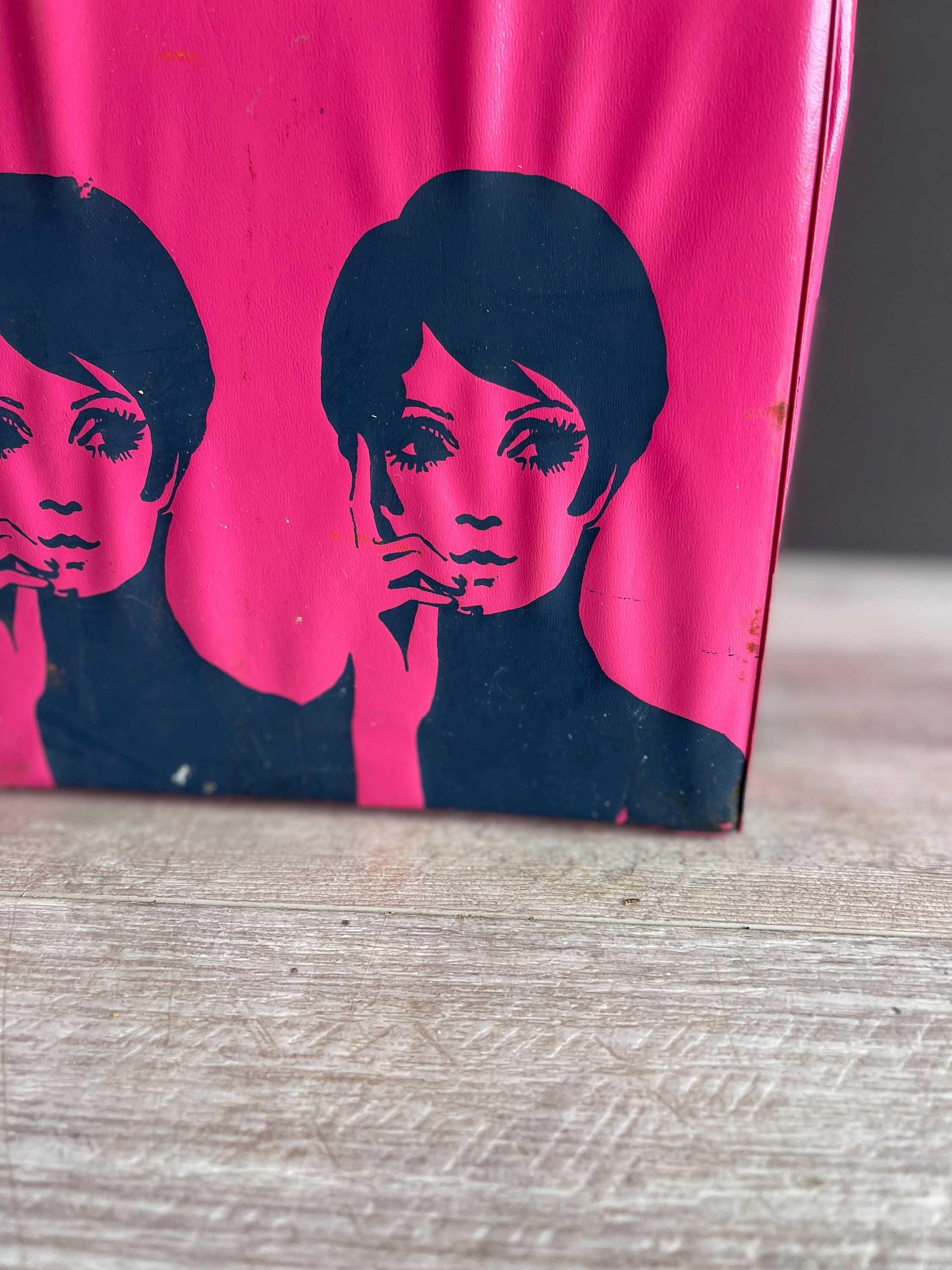 Vintage Carousel Twiggy Wig Case- Vinyl +shaggy Wig and Form - Etsy