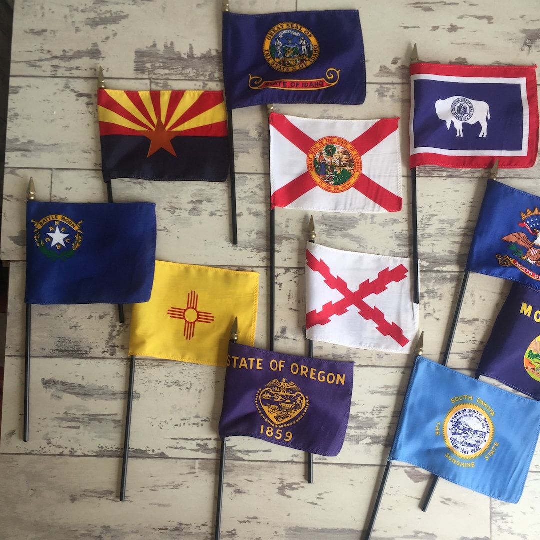 Vintage State Flags on a Stick - Souvenirs Choice New Mexico Dakotas ...
