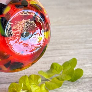 Vintage Blown Glass Vase Opaline Fire Red Small Bud Vase - Etsy