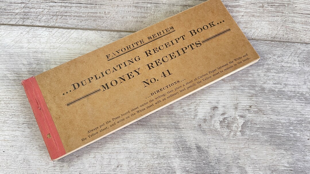 Antique Receipt Book - 1910s Carbon Copy Booklet R&R Co Dayton Ohio ...