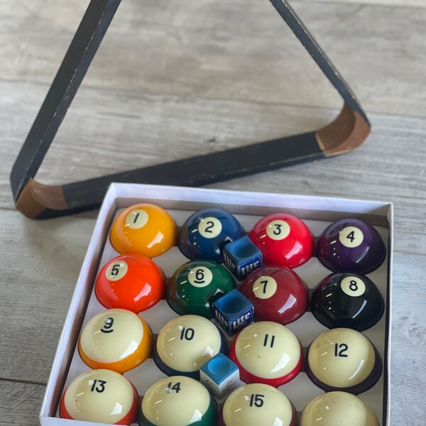 Vintage Pool Balls - Etsy