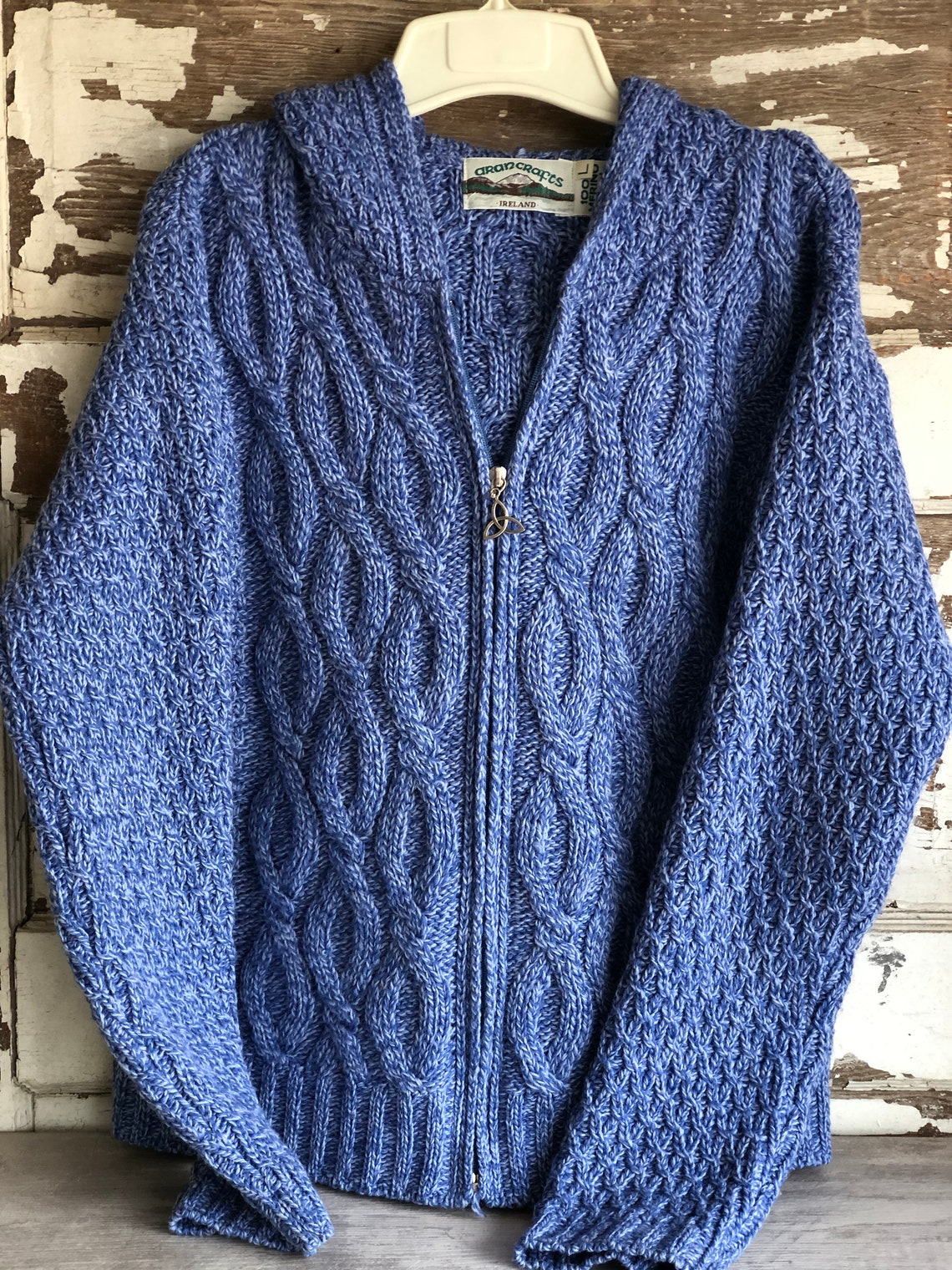 Vintage Aran Crafts Cardigan Sweater Cableknit Wool Blue 1980s | Etsy Vintage Aran Crafts Cardigan Sweater Cableknit Wool Blue 1980s | Etsy