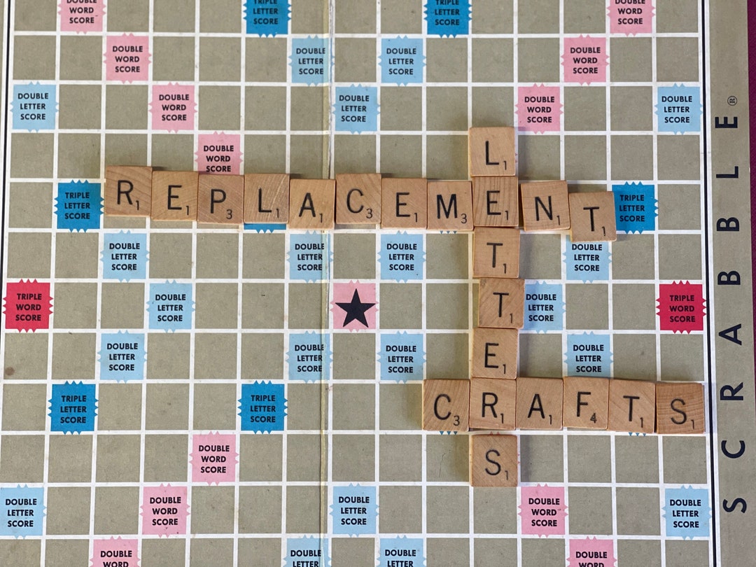 Vintage Scrabble Letter Tiles, Game Parts: Wood, Crafting & Replacement ...