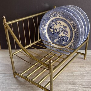 Vintage Brass Plate Rack - Countertop or Wall Hanging - Old - Etsy