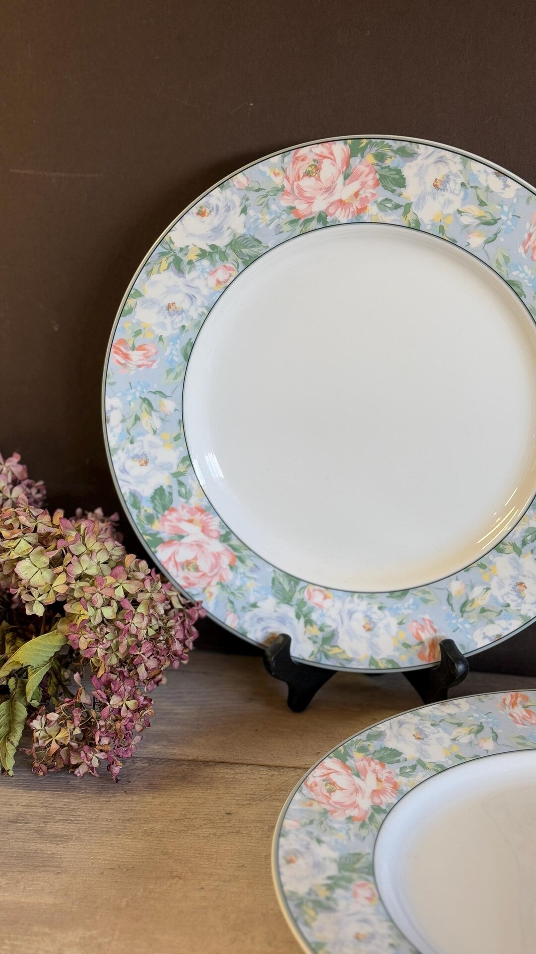 Vintage Oscar De La Renta Rose Garden 1992 Discontinued Charger Plates ...