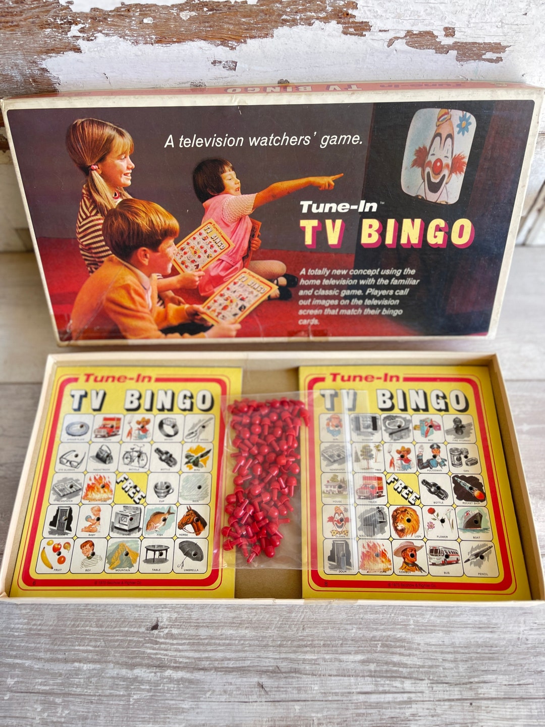 Vintage Tune in TV Bingo Game - Milton Bradley 1971 Kids Game - Etsy