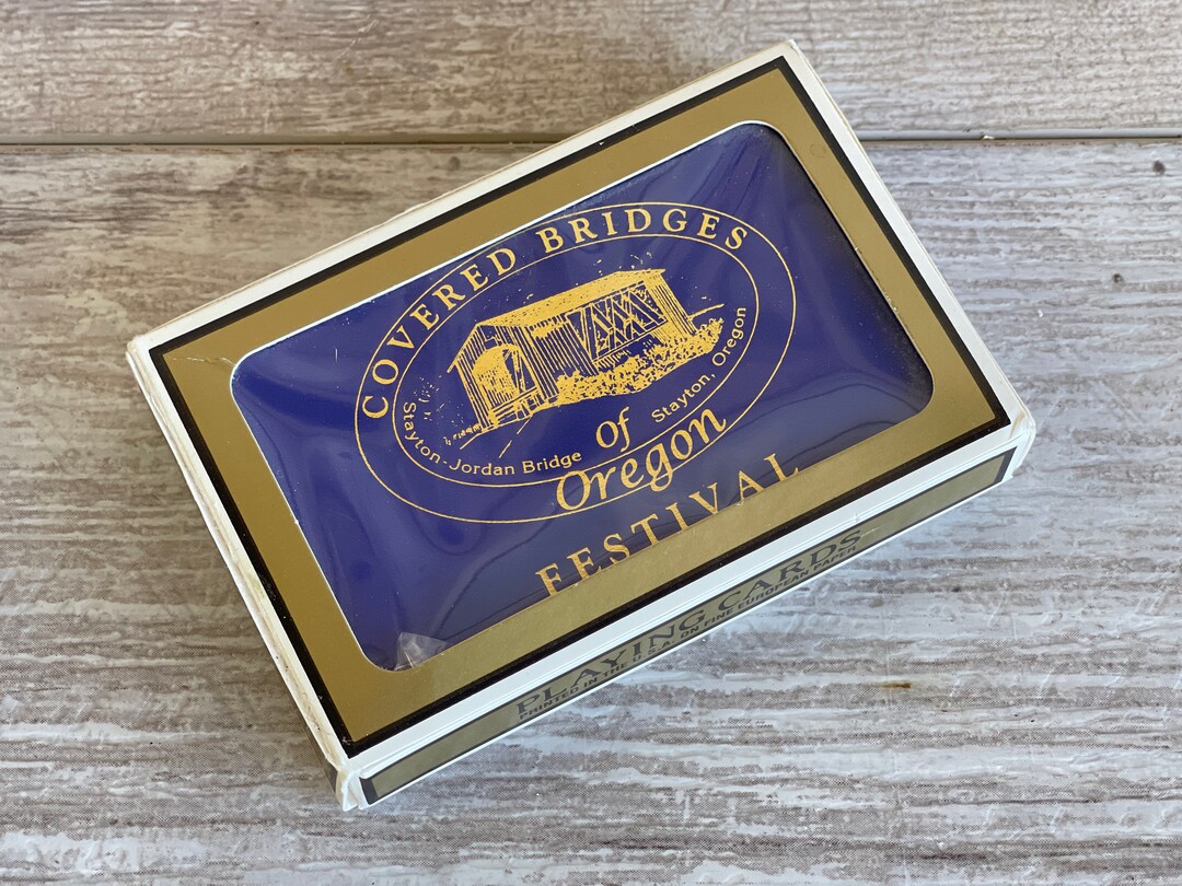 Vintage Playing Cards Gemaco Covered Bridges of Oregon Festival New in ...