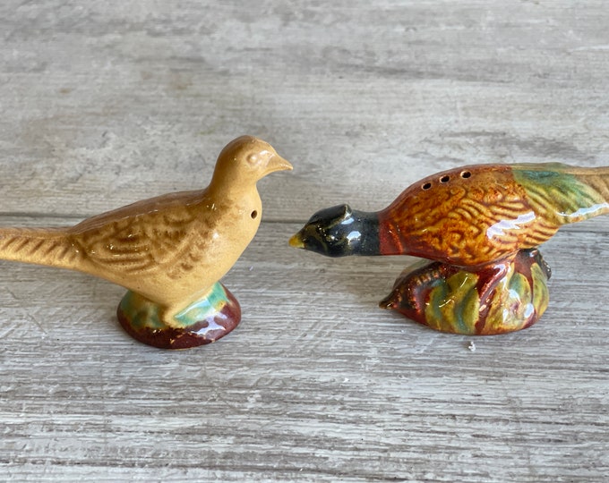 Vintage Salt and Pepper - Ceramic Pheasants - Figural Bird Shakers - Etsy