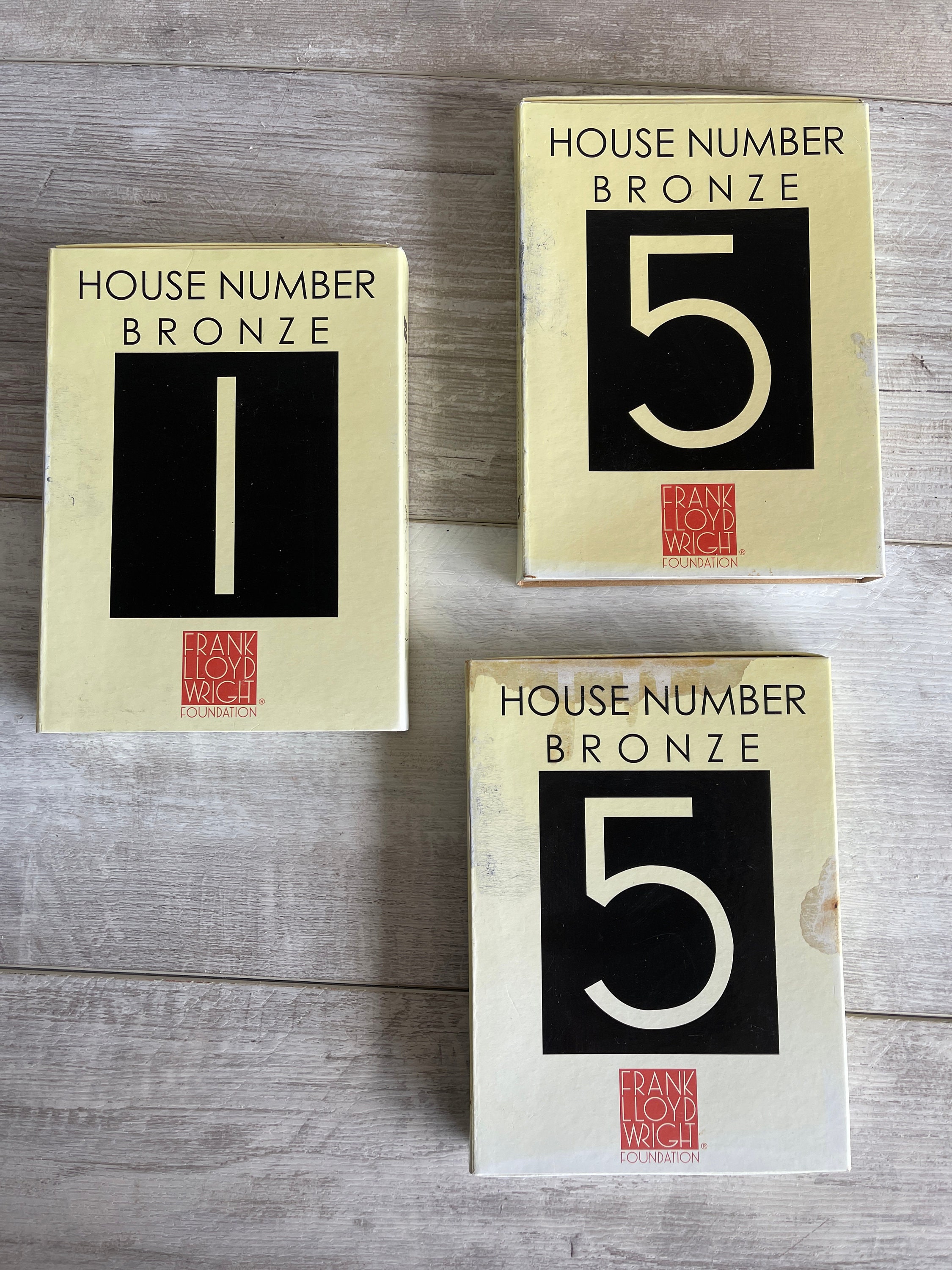 Vintage House Numbers Frank Lloyd Wright Bronze Choice 1 5 | Etsy