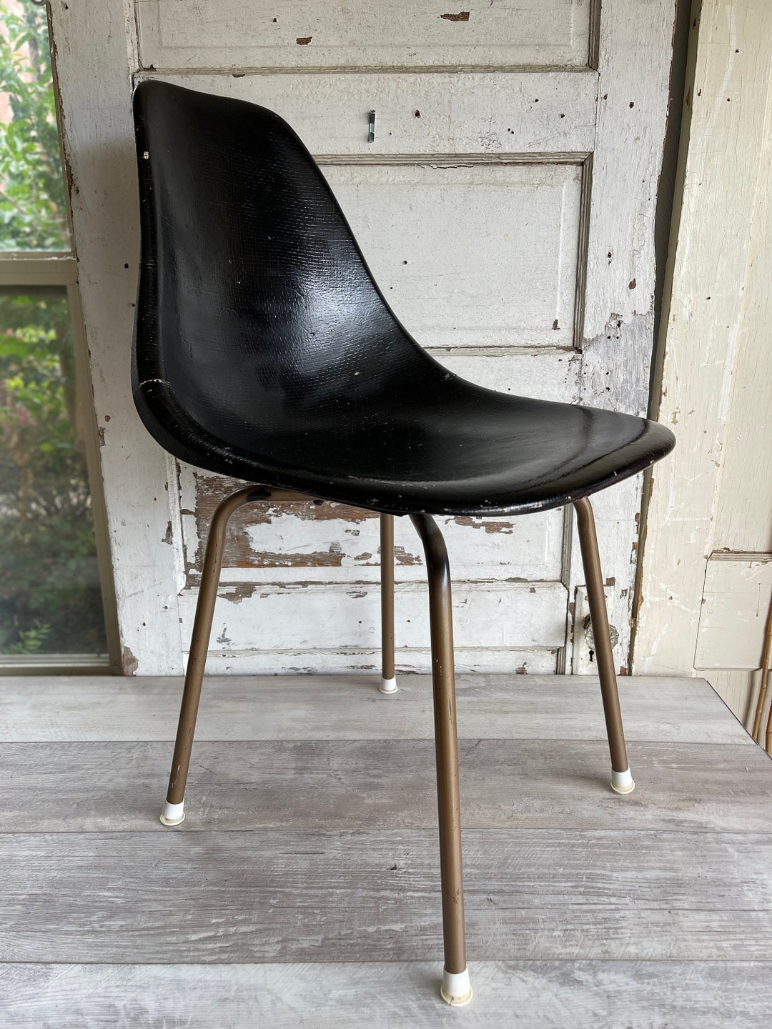 Vintage Fiberglass Shell Chair - as is - Unmarked X Base - Etsy