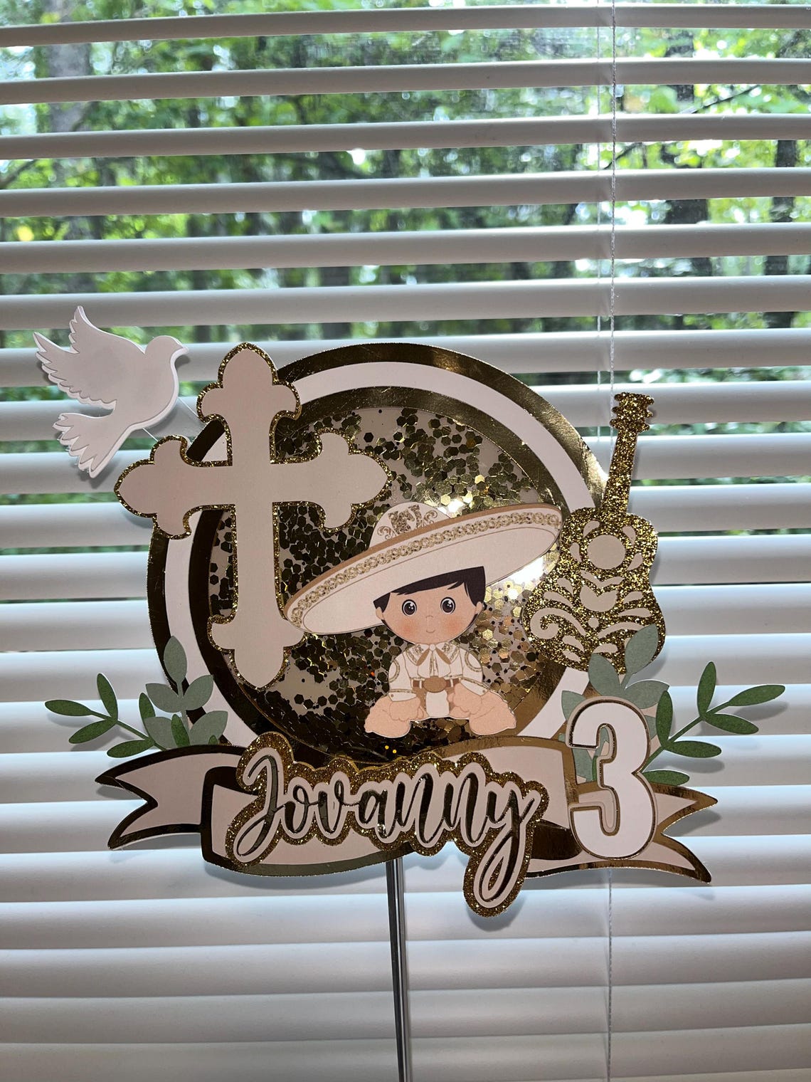 Charro Shaker Cake Topper | Bautizo Topper| - Etsy