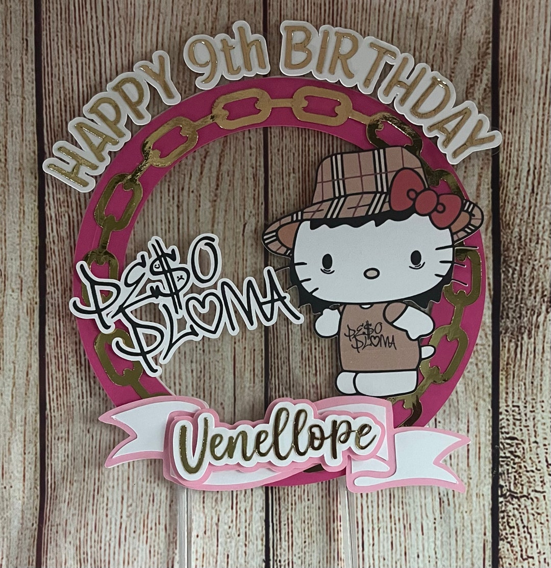 Peso Pluma Cake Topper | Kitty Birthday | - Etsy