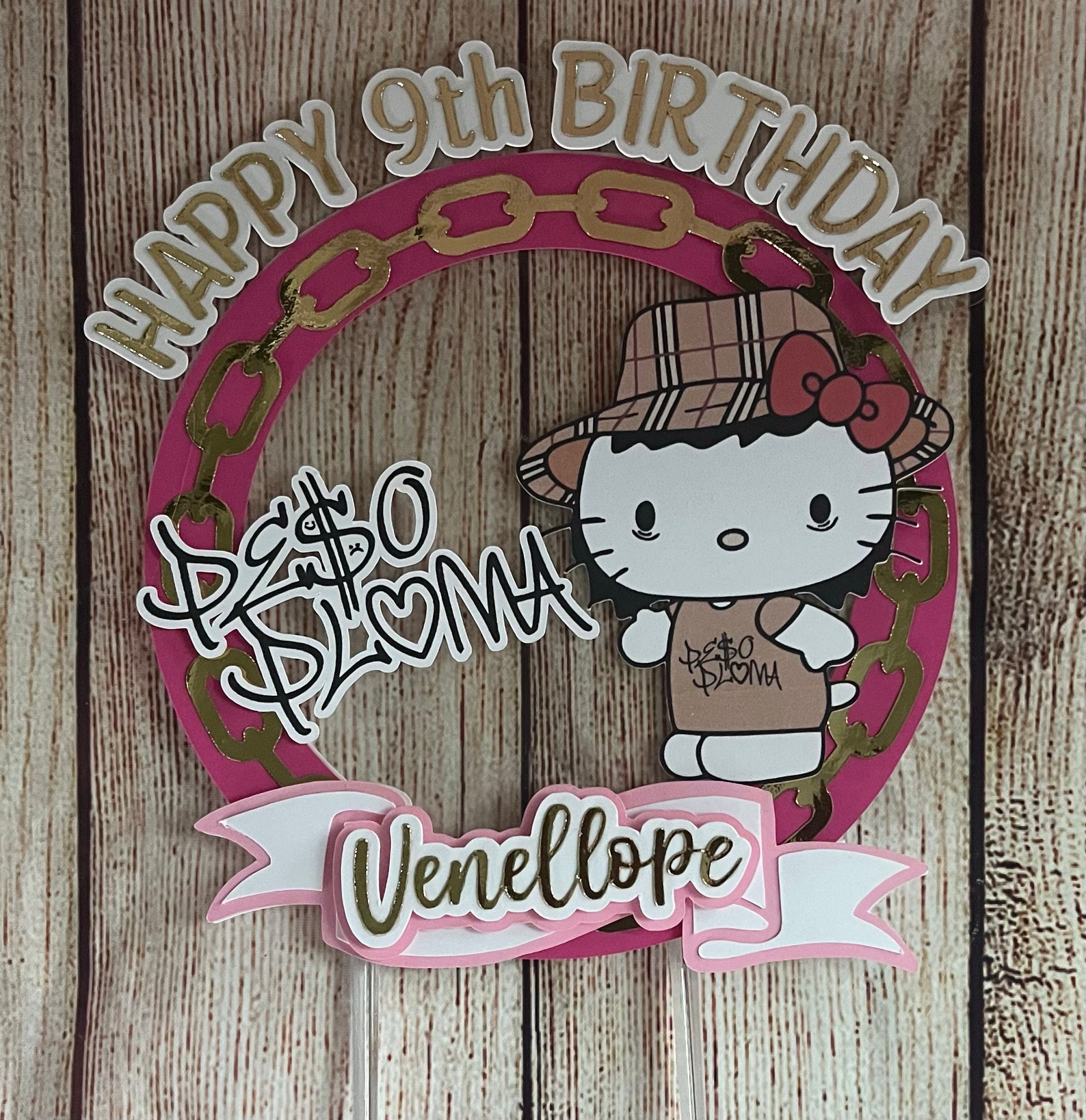 Peso Pluma Cake Topper | Kitty Birthday | - Etsy