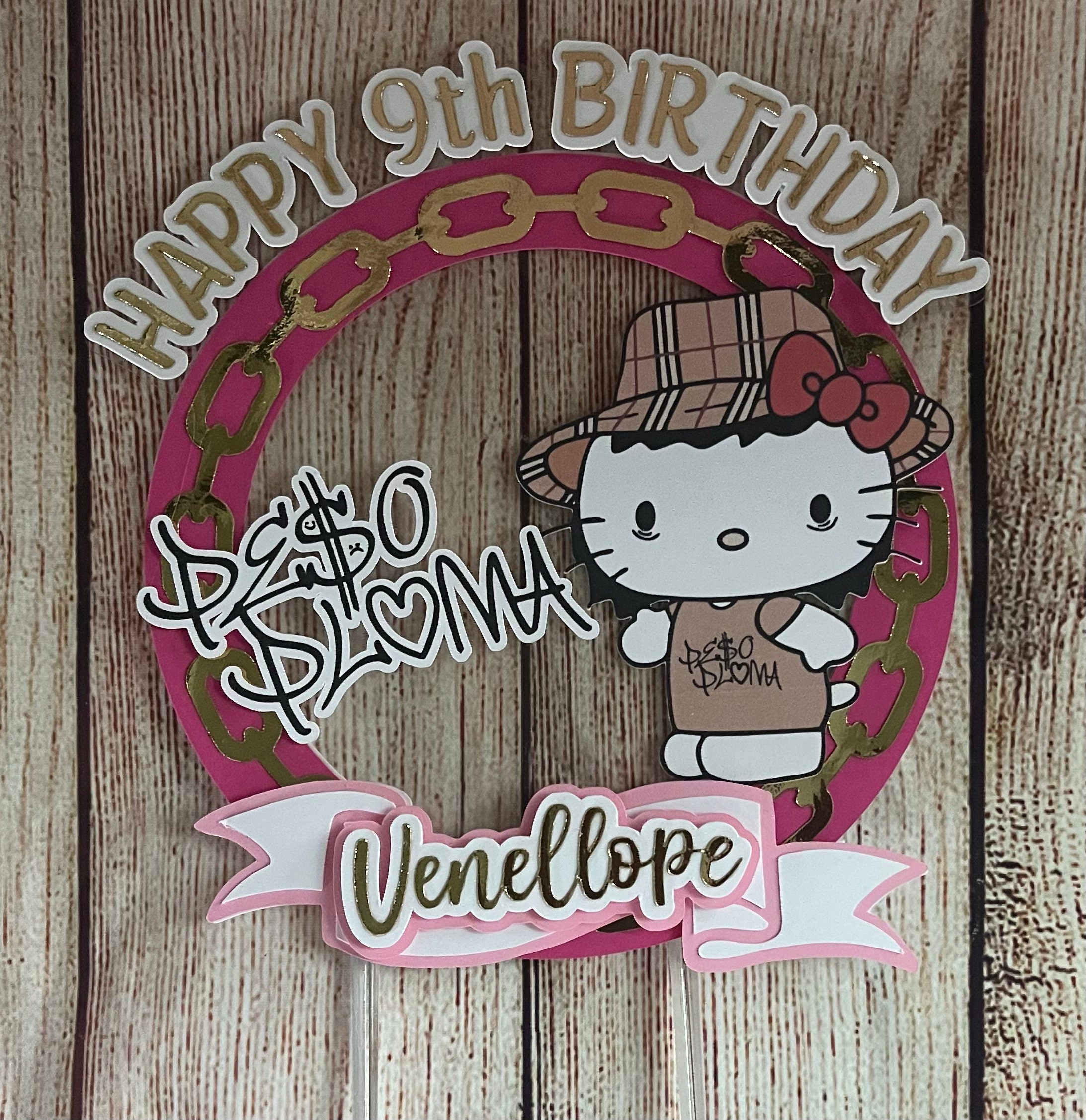 Peso Pluma Cake Topper | Kitty Birthday | - Etsy