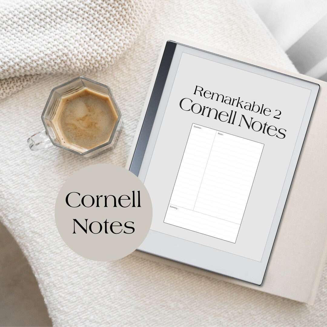 Remarkable Template - Cornell Notes | Remarkable Notebook Template ...