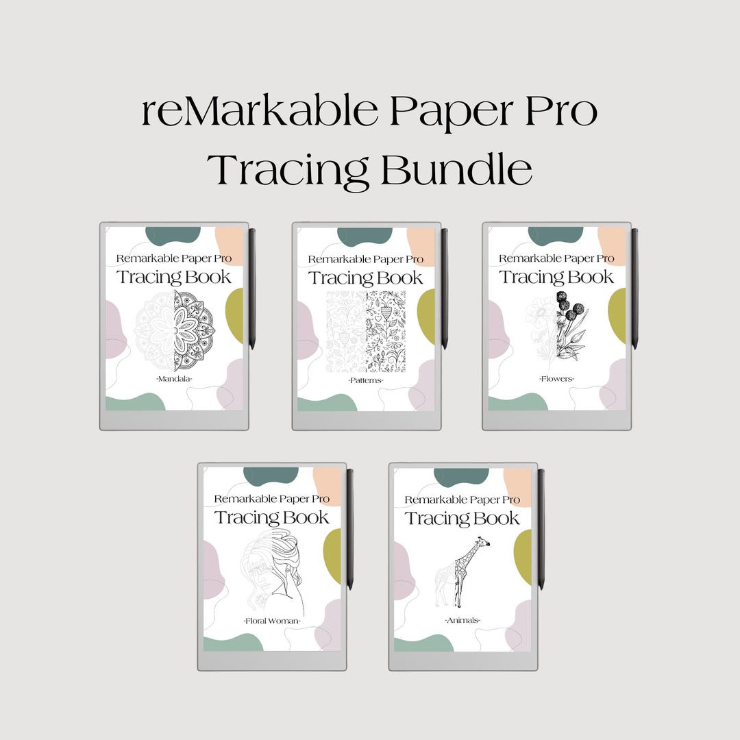 Tracing Book Bundle for Remarkable Paper Pro | Tracing Value Pack for ...