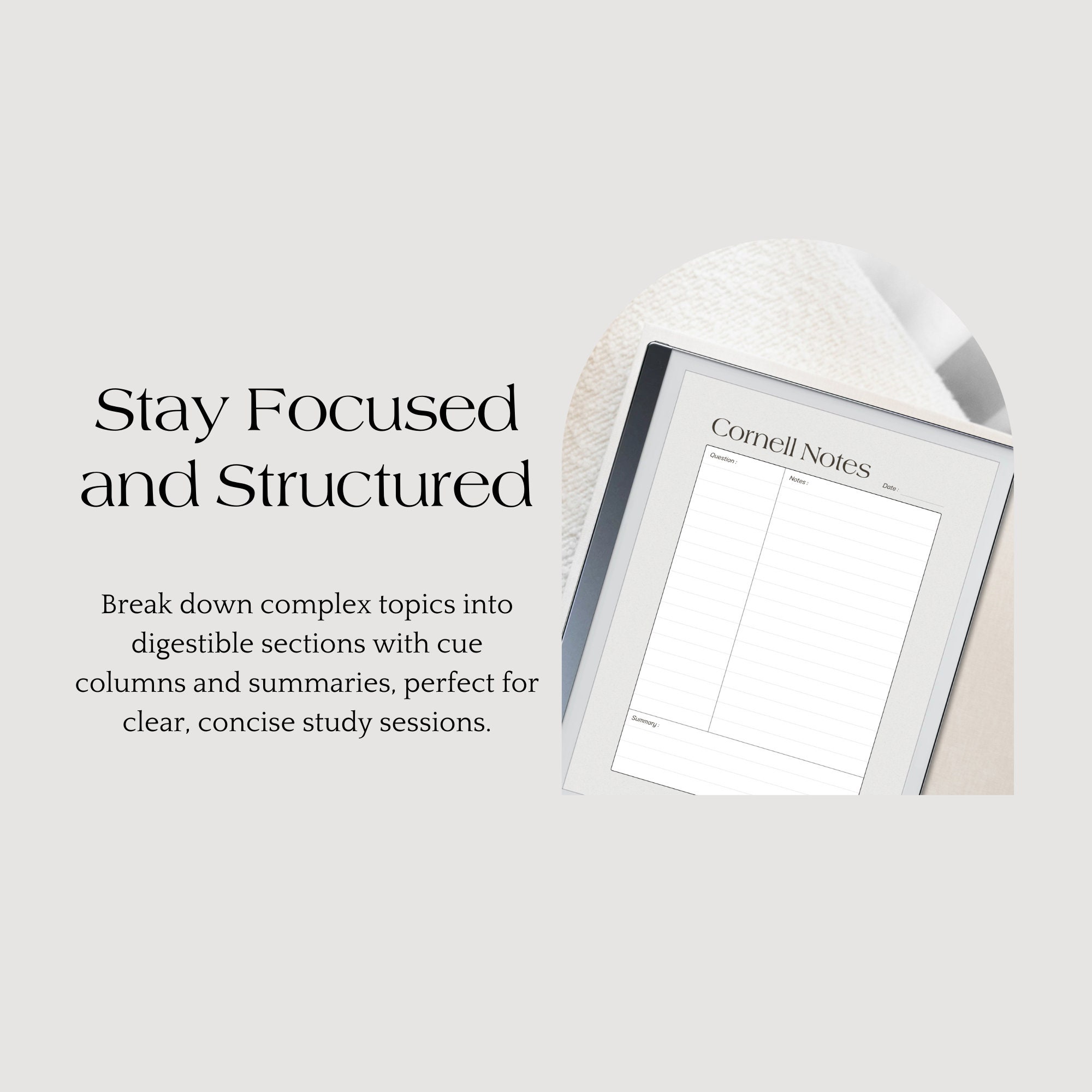 Remarkable Template - Cornell Notes | Remarkable Notebook Template ...