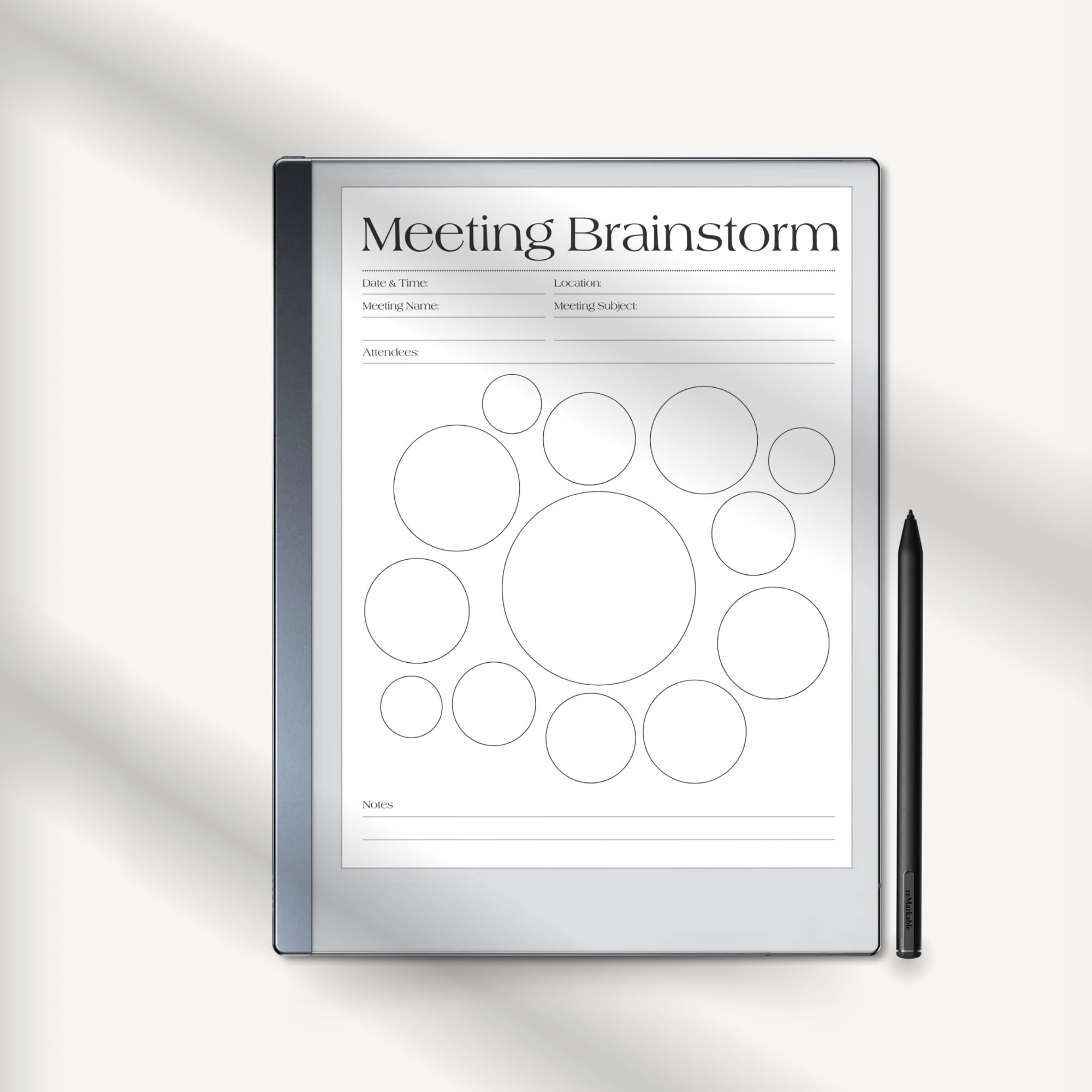 Remarkable 2 Brainstorm Template Remarkable Efficiency Template for ...