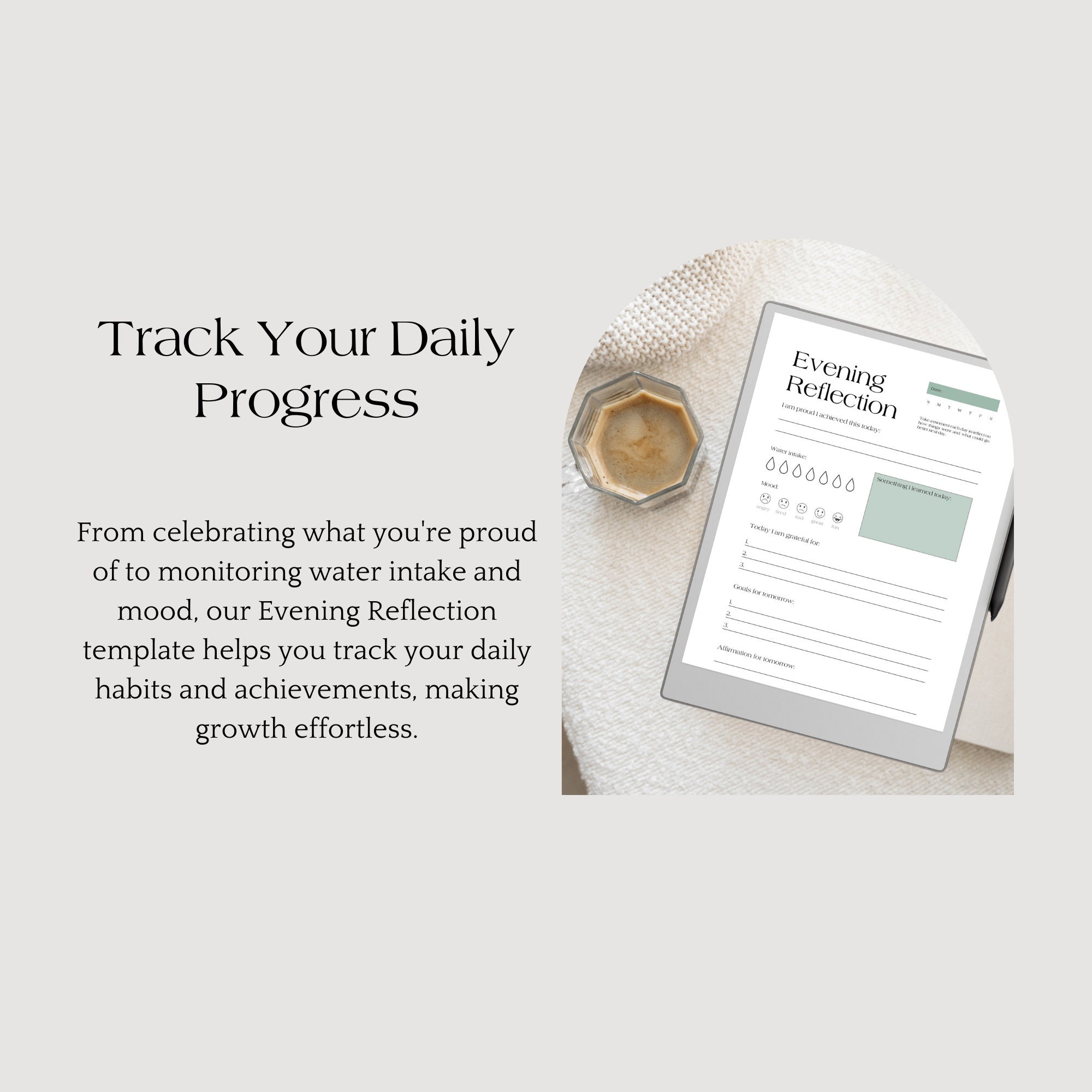 Remarkable Paper Pro Evening Reflection Journal - Undated Reflection ...