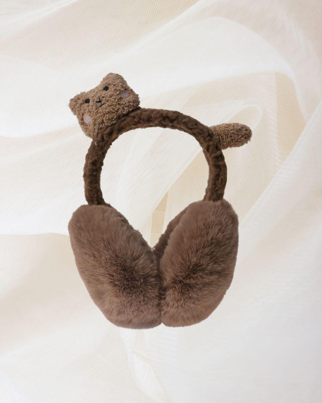 Fluffy Bear Kid's Ear Warmers, Ear Muffs, Soft, Adorable, Cute, Furry ...