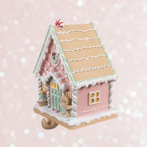 Pastel Gingerbread House Christmas Stocking Hanger, Magical, Fairytale ...