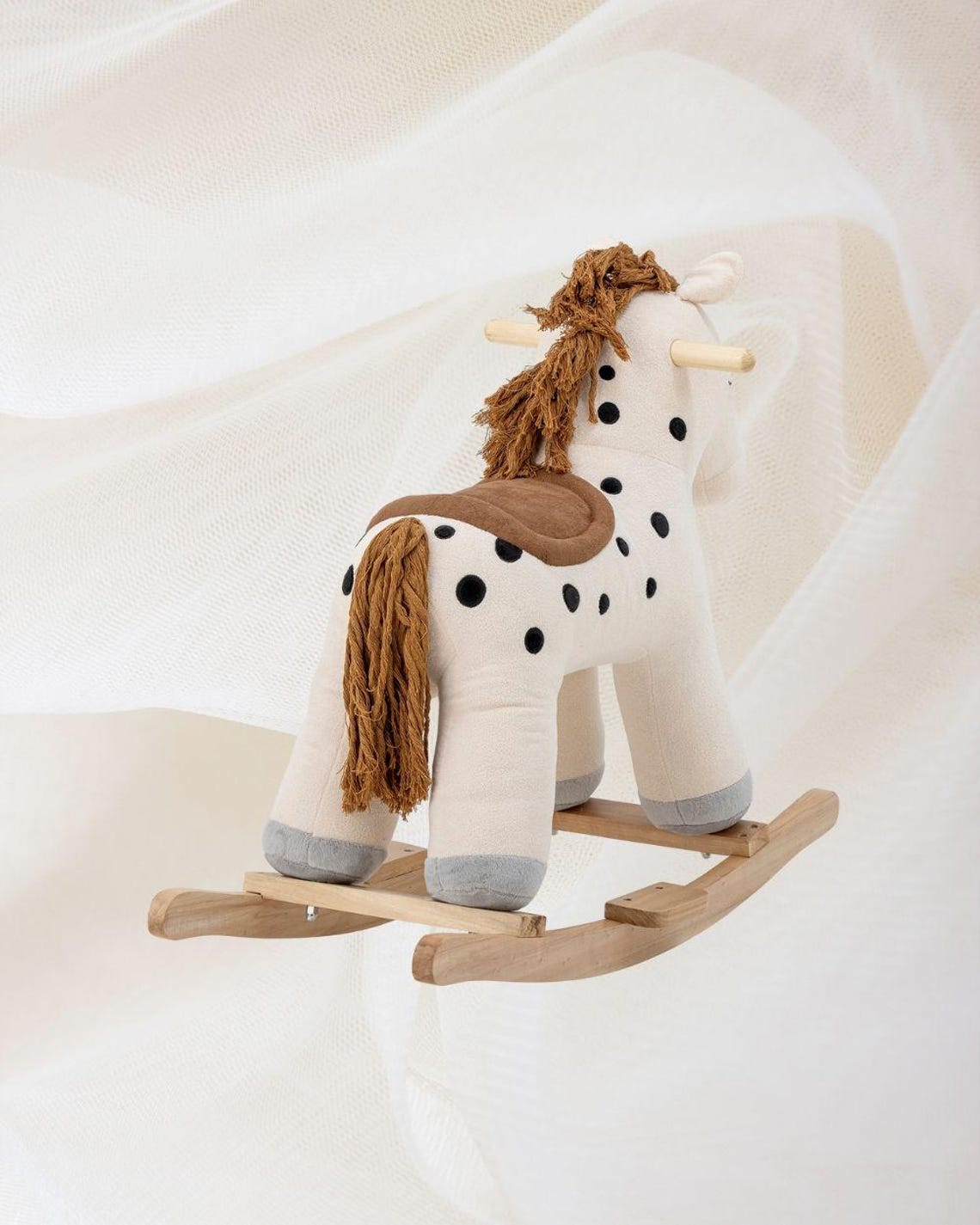 Cuddly Horse Rocking Toy, Big Plush Decor, Soft Animal Decoration, Cute ...