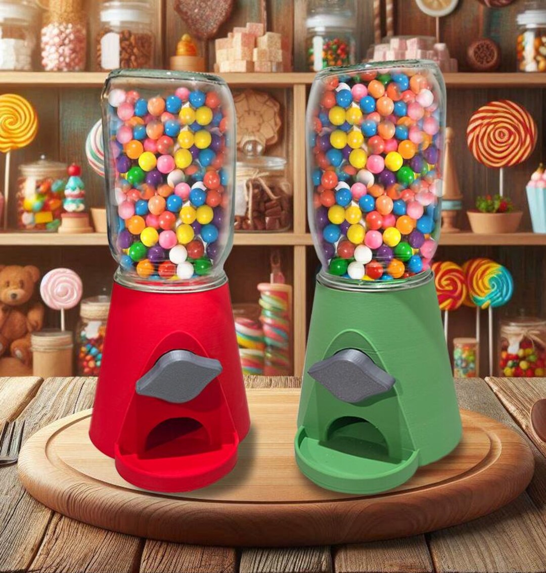 Large Candy Dispenser 3D Printed Includes 32oz Wide Mouth Mason Jar ...
