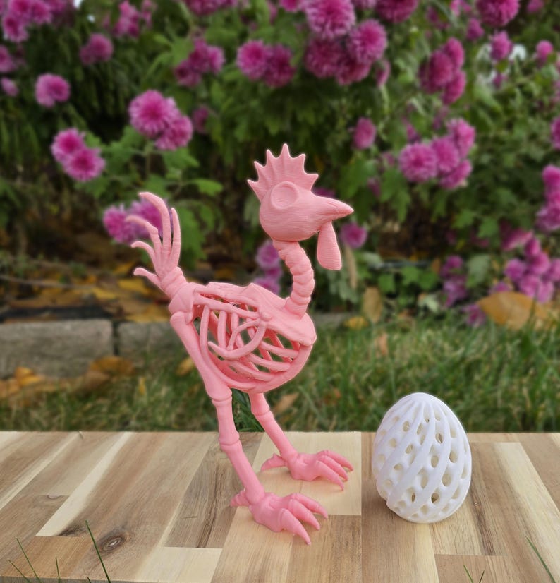 3D Printed Pink Chicken Skeletons - Etsy