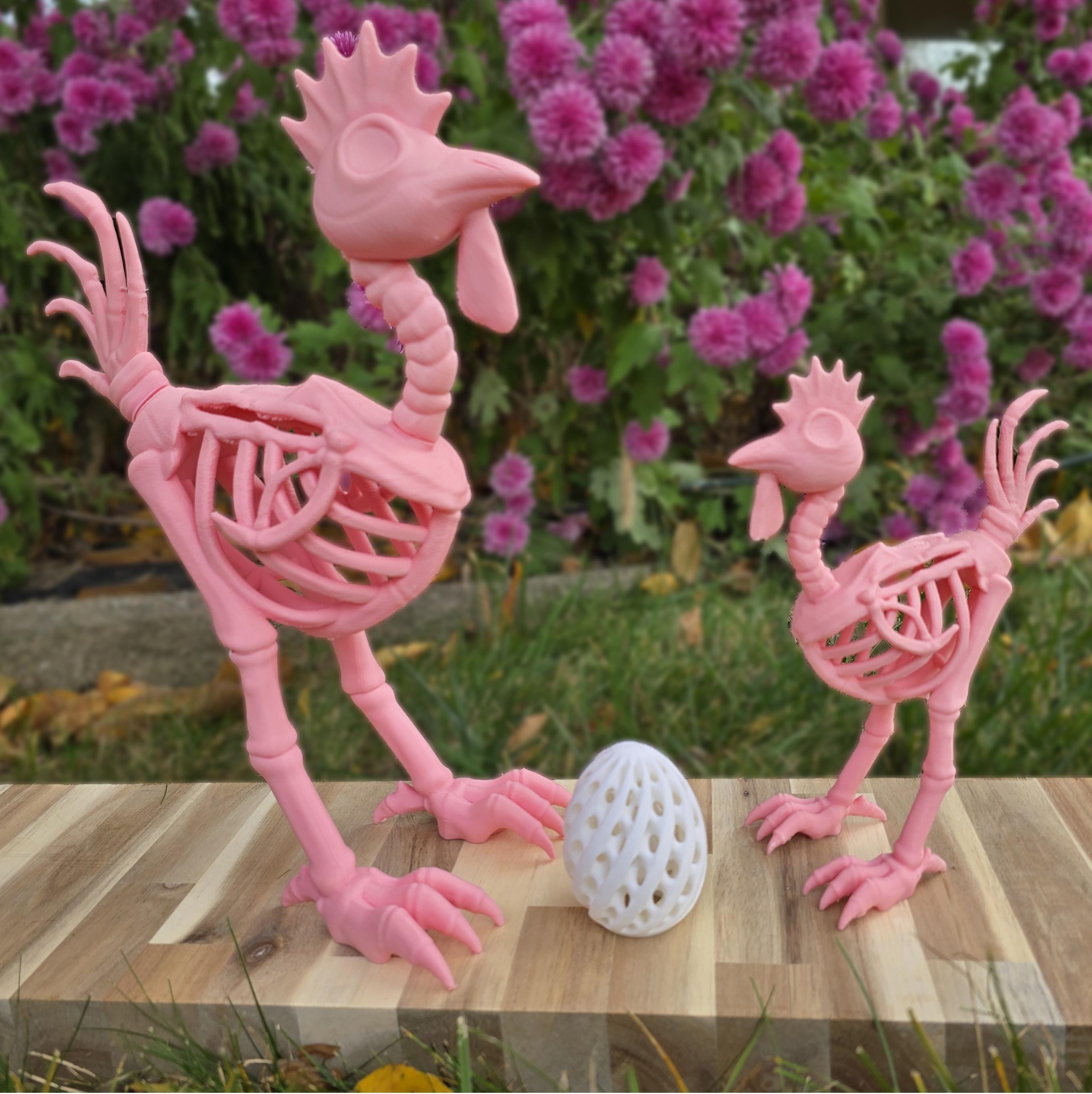 3D Printed Pink Chicken Skeletons - Etsy