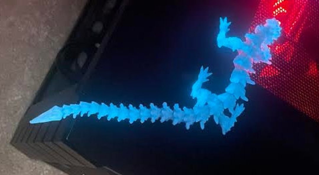 Glowing Articulating Spikey Dragon Fidget Toy - Etsy