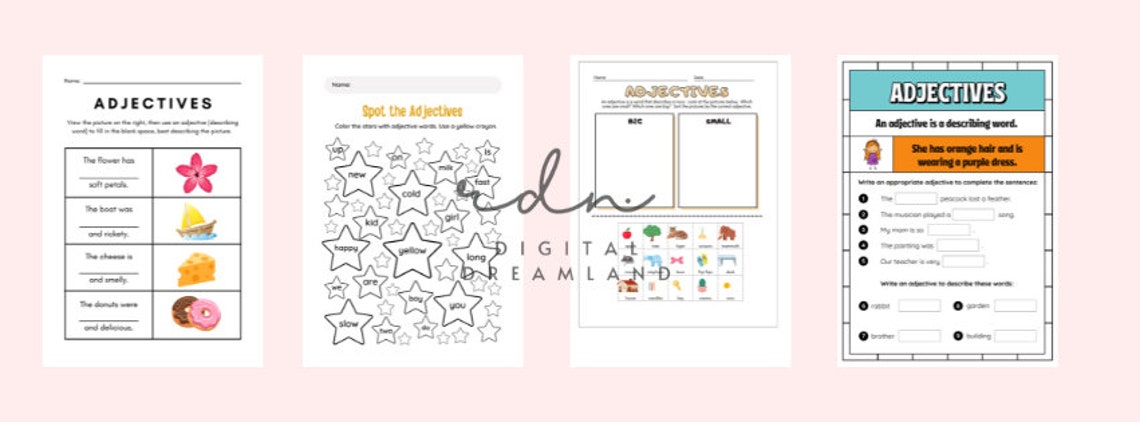 Printable Activity About Adjectives for Kids, 10 Activities for Your ...