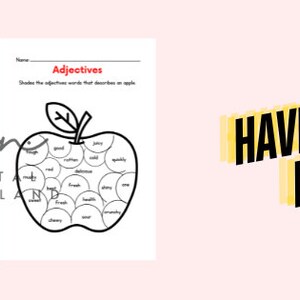 Printable Activity About Adjectives for Kids, 10 Activities for Your ...