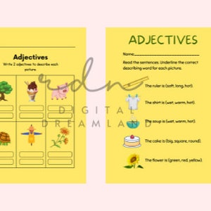 Printable Activity About Adjectives for Kids, 10 Activities for Your ...