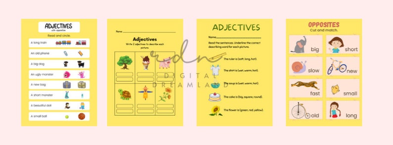 Printable Activity About Adjectives for Kids, 10 Activities for Your ...