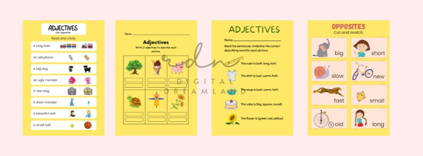 Printable Activity About Adjectives for Kids, 10 Activities for Your ...
